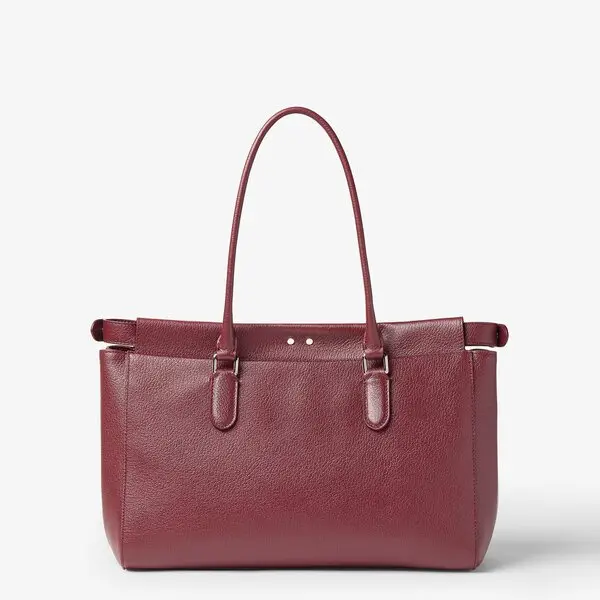 Fendi Peekaboo Tote Small Dark Red Leather Bag